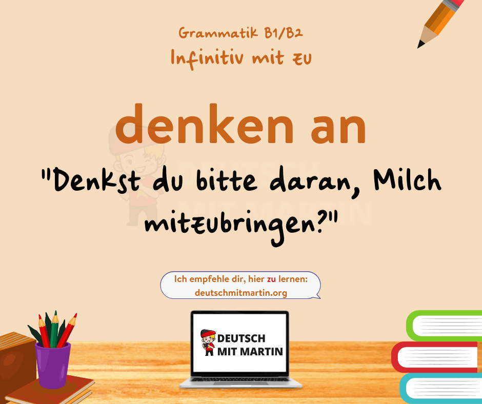 denken an – Deutsch mit Martin